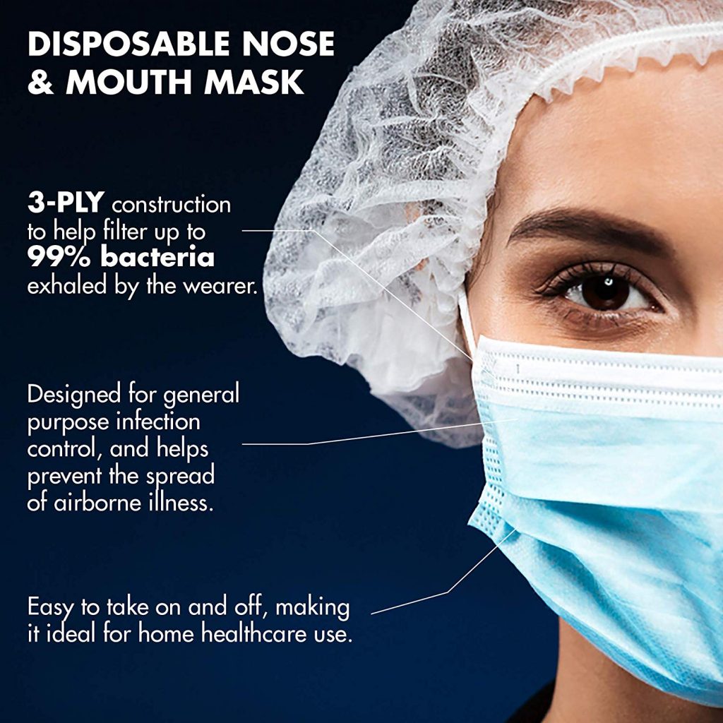 DraMedic 100 Masks in 2 Boxes DraMedic Disposable Earloop Face Mask ...